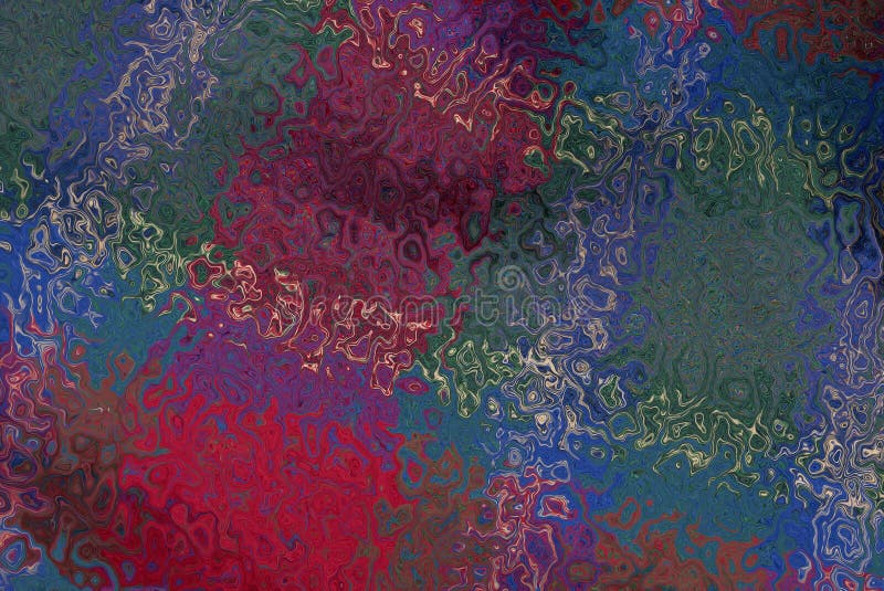 Dark Colored Texture from Abstraction with Distortion of Red and Green ...
