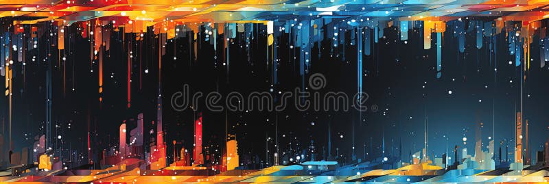 Dark Colorful Background with Seamless Pattern Abstract Multicolor ...
