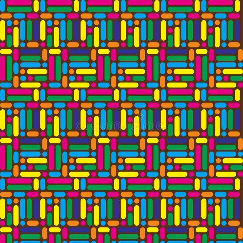 The Dark of Colorful Rectangular Pattern Wallpaper Stock Illustration ...