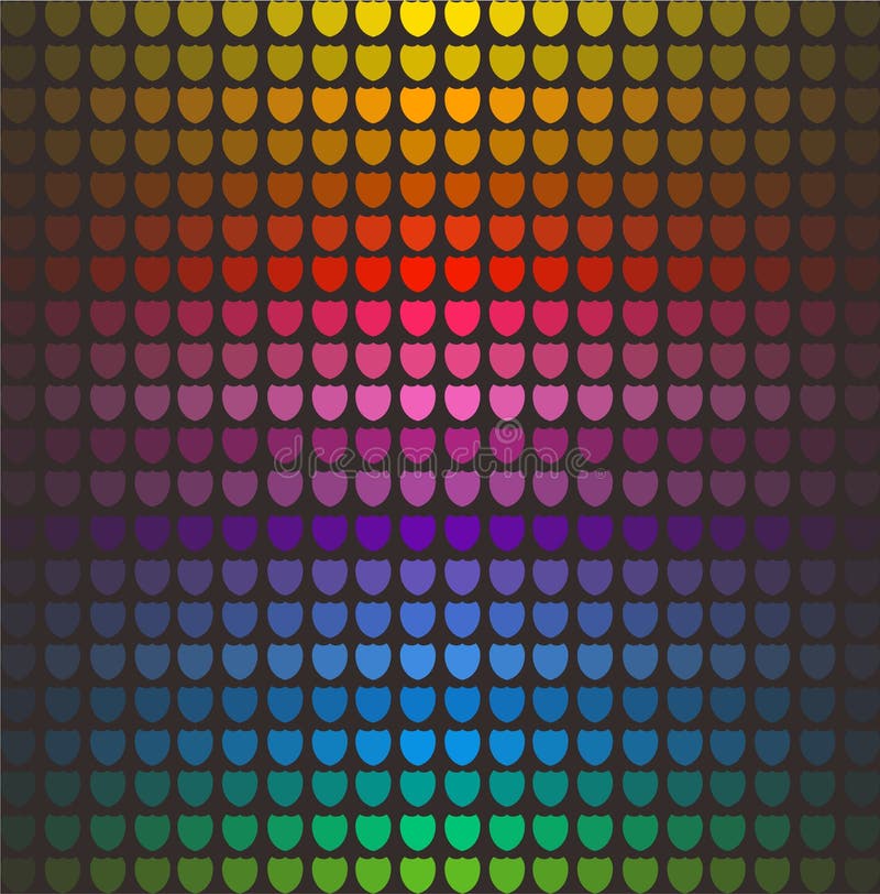 The Dark of Colorful of Shield Pattern Wallpaper Stock Illustration ...