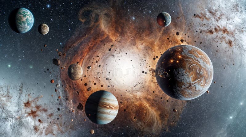 Dark Comos, Constellations of the Planet. Cosmos, Created by a Stock ...