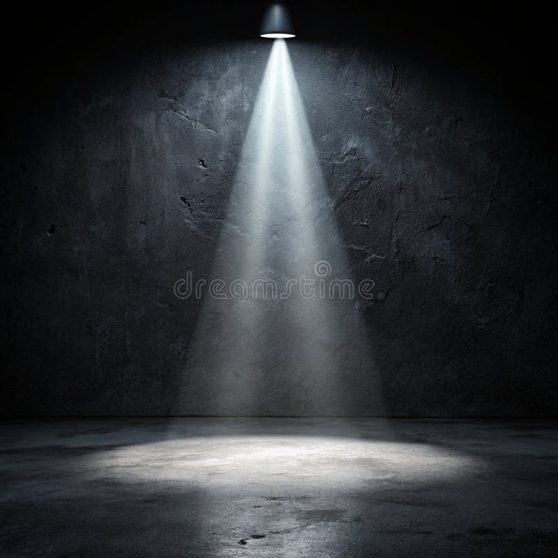 Dark Concrete Floor Spotlight on Black Background Design Stock ...