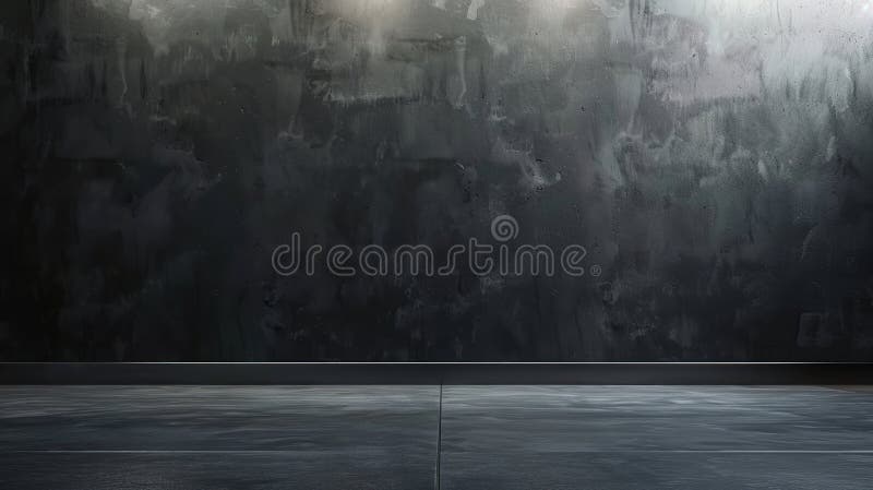 A Dark Concrete Wall with a Slight Texture and a Single Spotlight ...
