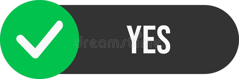 Dark Confirmation Button. Dark Theme Button for Agree. Stock Vector ...