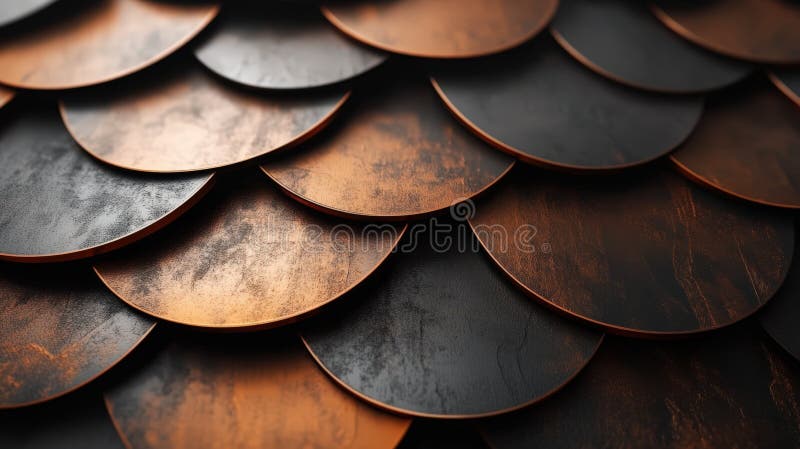 Dark Copper Tiles Pattern Background Texture, Seamless Copper Plates ...