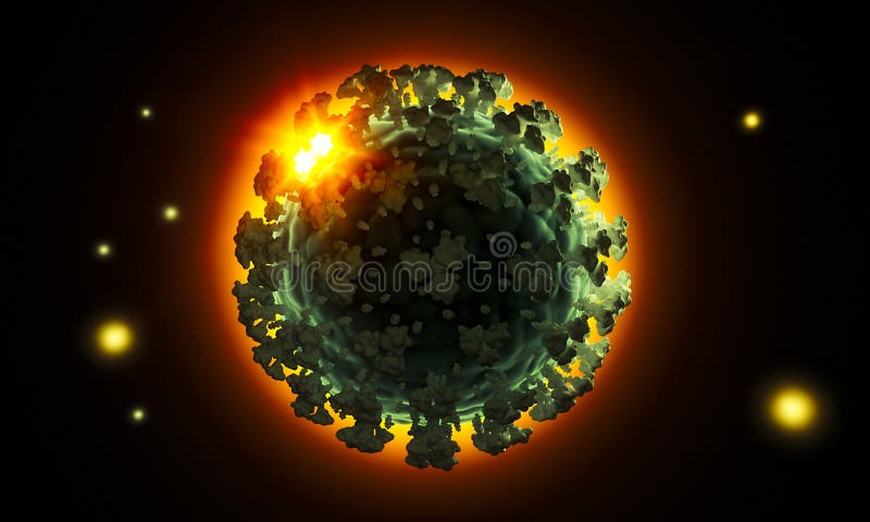 Dark Corona Virus 2019nCoV Eclipse Stock Illustration - Illustration of ...