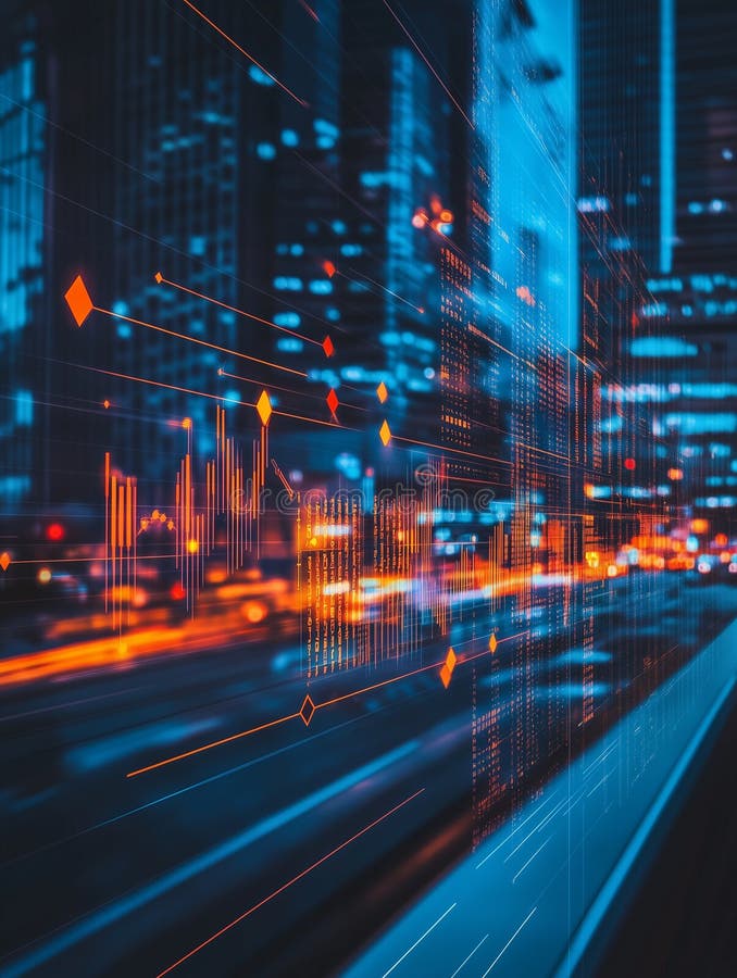 Dark Corporate Gradient Background with Sharp Glowing Lines and ...