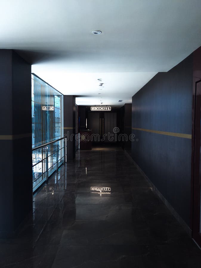 A Dark Corridor Hallway of a Building Editorial Image - Image of estate ...