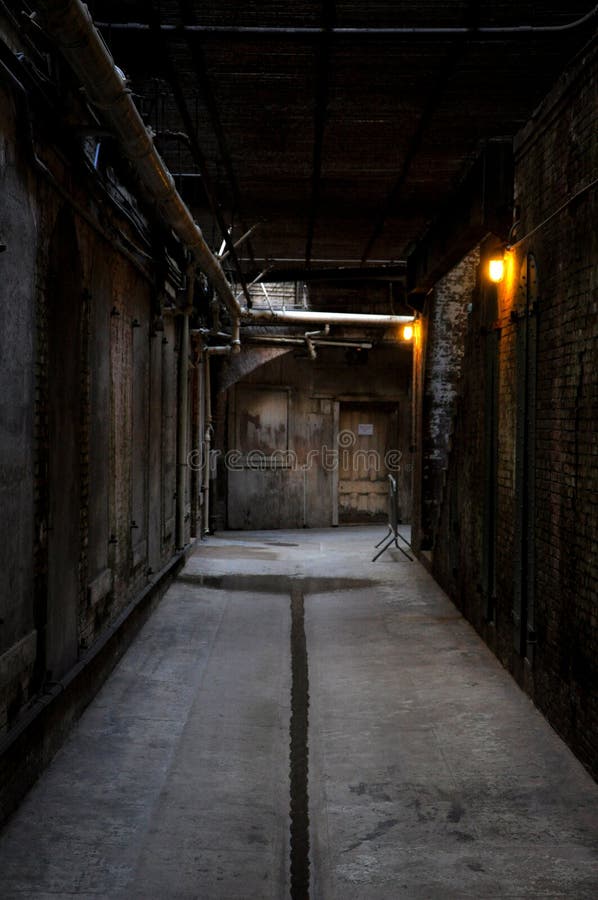 In the Dark Corridors of the Famous Alcatraz Prison Stock Image - Image ...
