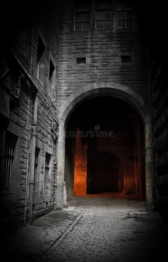 Dark courtyard stock photo. Image of alleyway, europe - 21622682