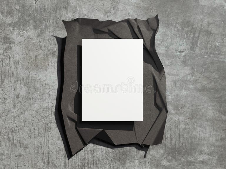 Dark Cover with Blank Sheets. 3d Rendering Stock Illustration ...