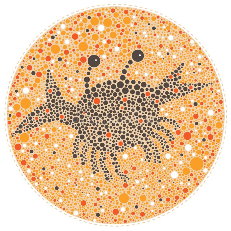 Dark Crab on a Colored Sand Stock Vector - Illustration of color, white ...