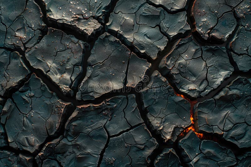 Dark Cracked Earth Texture: Infernal Abyss Background Stock ...