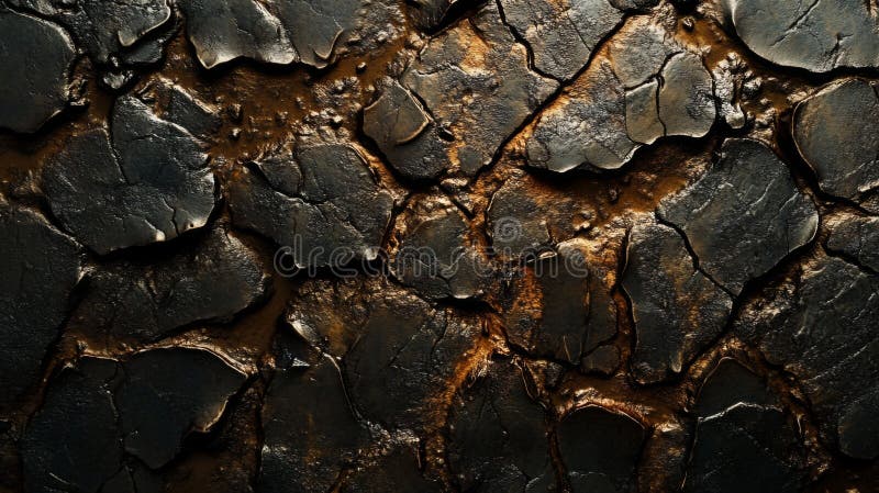 Dark Cracked Rock Surface Texture Background Stock Illustration ...