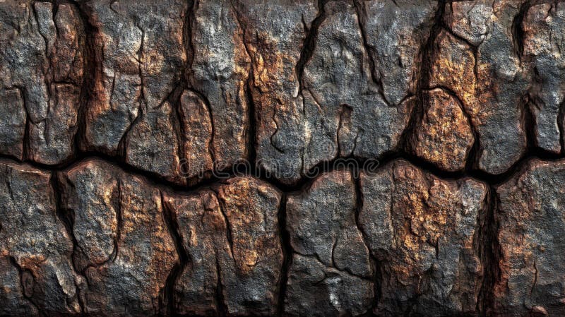 Dark Cracked Rock Surface Texture Background Stock Illustration ...