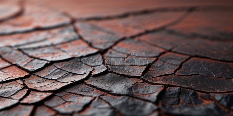 Dark Cracked Surface of Dried Clay Texture for Background Design. Stock ...