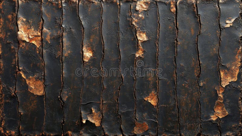 Dark Cracked Surface with Rust Colored Accents Stock Illustration ...