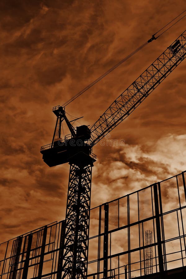 Dark Crane stock photo. Image of lift, heavy, clouds, dark - 866318