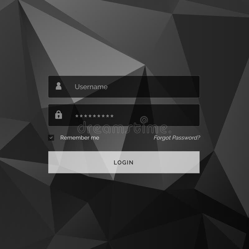 Dark Login Form Template Design With Username And Password Details ... Dark Login Form Template Design With Username And Password Details ...