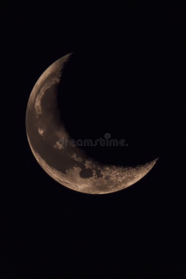 Dark Crescent Moon Silhouette Against Black Backdrop, Pattern ...