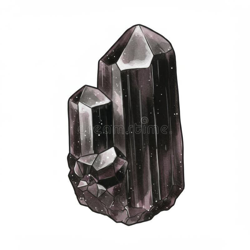 Dark Crystal Cluster Illustration Stock Illustration - Illustration of ...