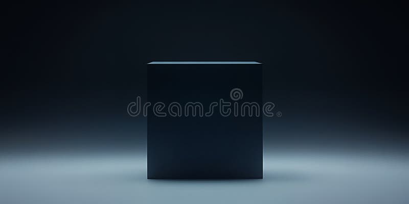 Dark Cube on Gradient Background Minimalist Product Display Mockup ...