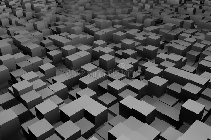 Dark cubes stock illustration. Illustration of cinema4d - 56145410