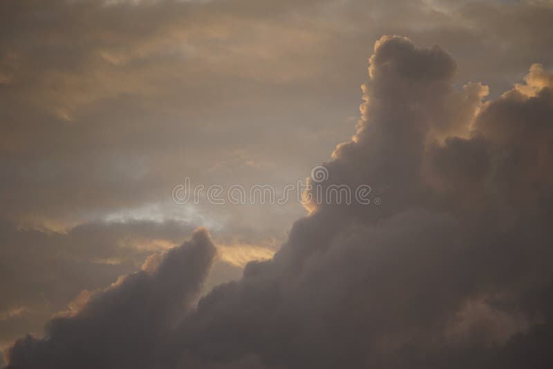 Dark Cumulus Clouds Against the Blue Sky Stock Image - Image of high ...