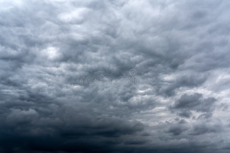 Dark Cumulus Thunderstorm Clouds Background Stock Photo - Image of ...