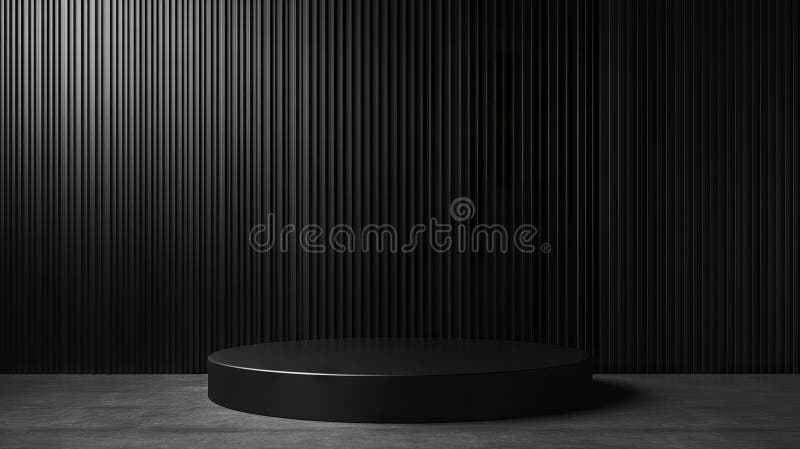 A Dark Curved Platform is Set Against a Minimalist Backdrop and ...
