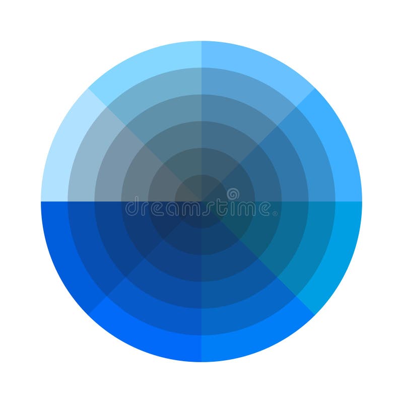 Dark Cyan Gradient. Abstract Round Shape. Geometric Radial Design ...