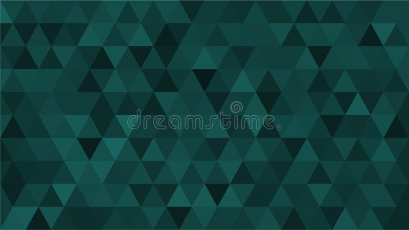 Dark Cyan, Green, Triangular Low Poly, Mosaic Abstract Pattern ...