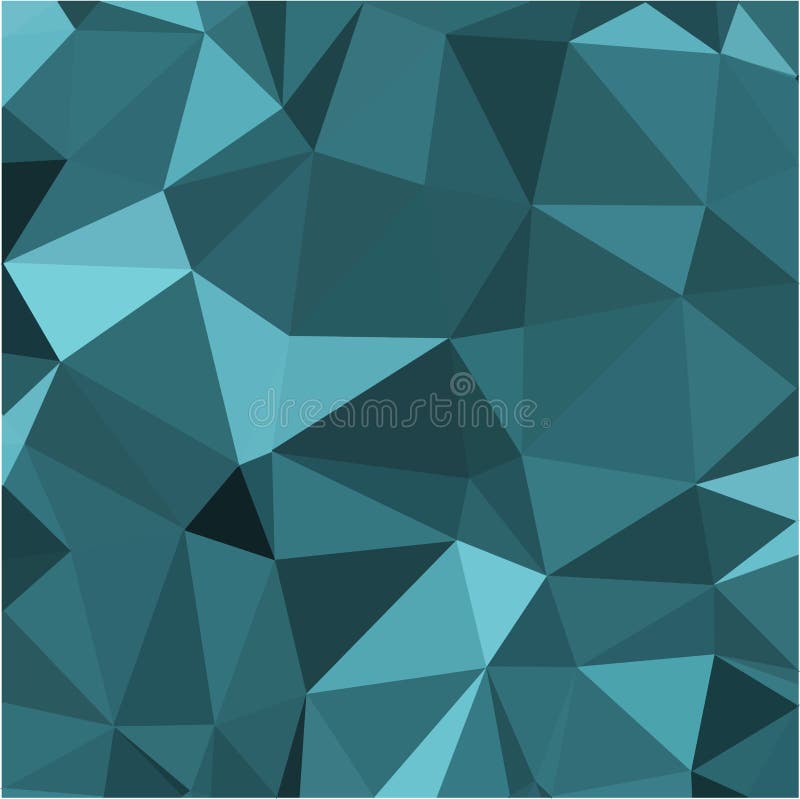 Dark Cyan Low Poly Geometric Shapes Background Stock Vector ...