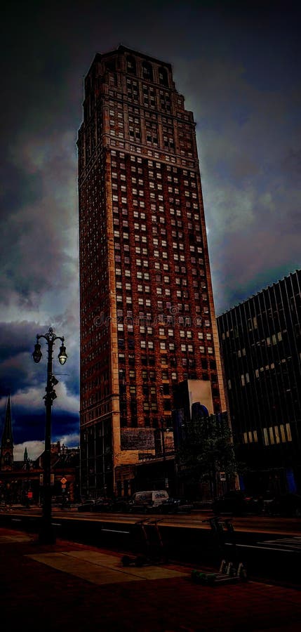 Dark day in flint... editorial photo. Image of michigan - 168406486