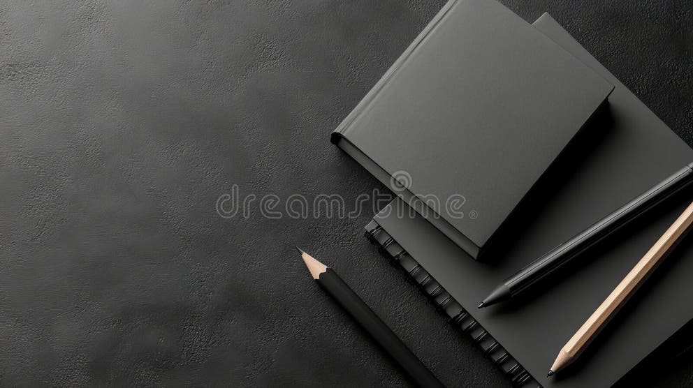 Dark Decor Dominates the Studio, Which Features Basic Stationery, Such ...