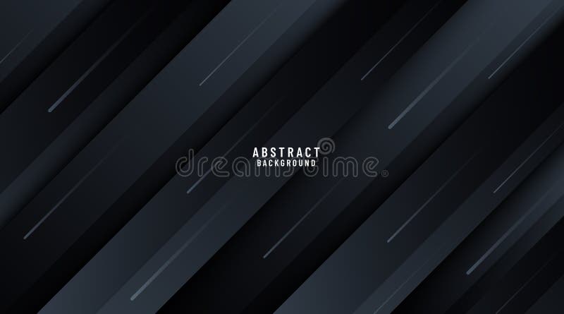 Dark Deep Black Dynamic Abstract Vector Background with Diagonal Lines ...