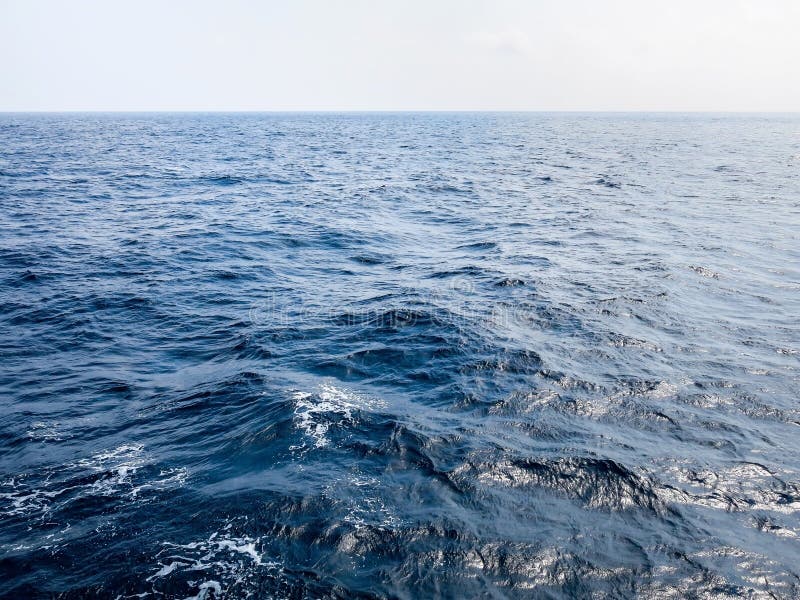 Dark deep blue sea. stock photo. Image of horizon, beauty - 182008890