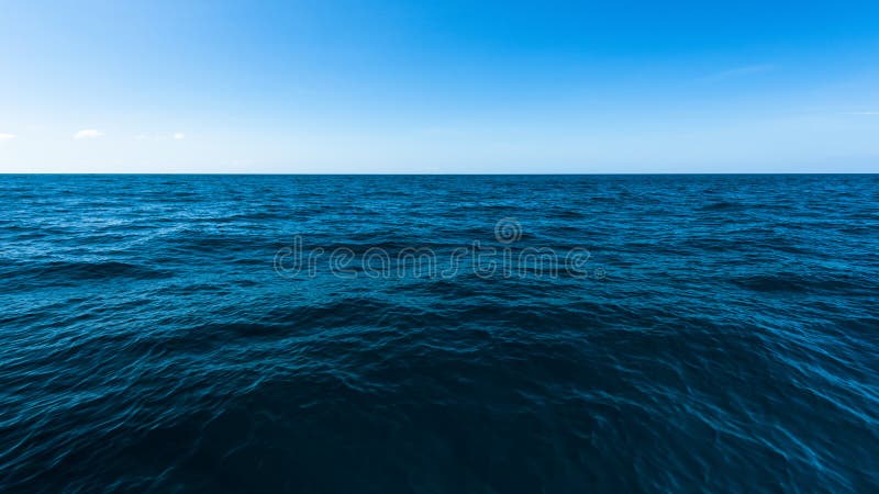 Dark Deep Ocean and Blue Sea Panorama Stock Image - Image of tropical ...