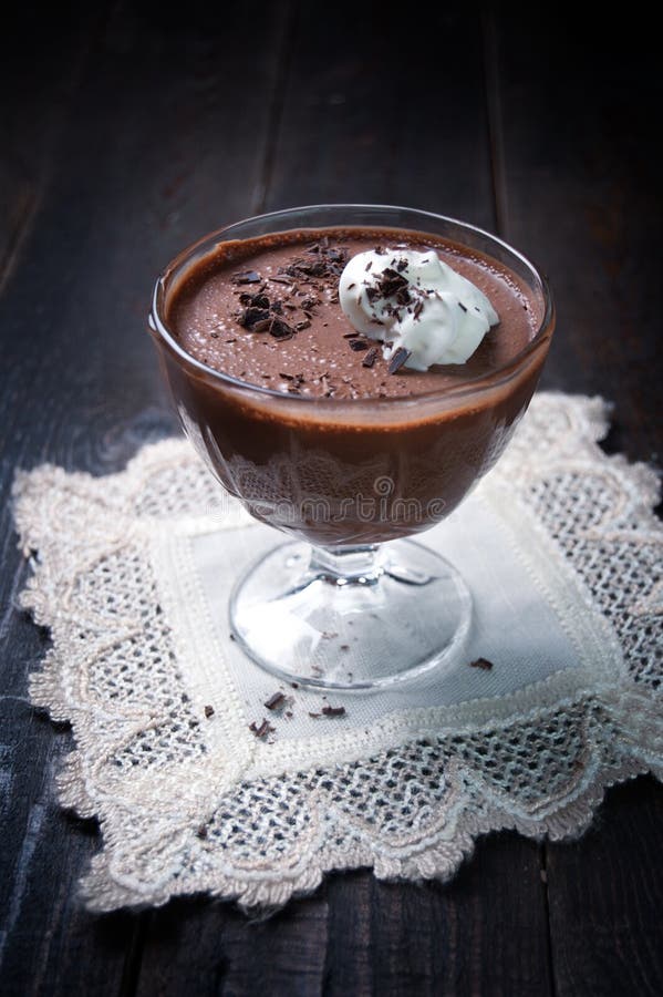 Dark and Delicate Chocolate Mousse Stock Photo - Image of chocolate ...