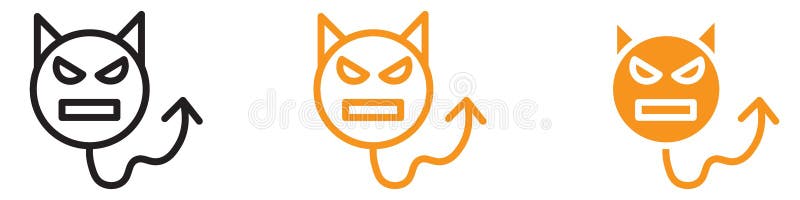 Dark Demon Devil Icon for Halloween and Horror Themes Eerie and Spooky ...