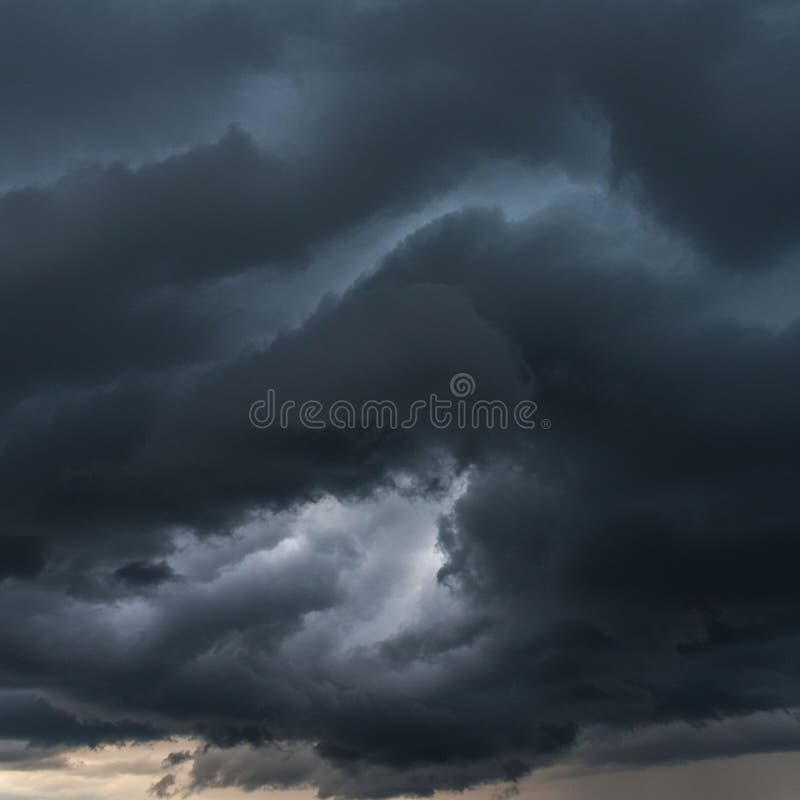 Dark, Dense Storm Clouds Fill the Sky, Creating a Dramatic and Ominous ...