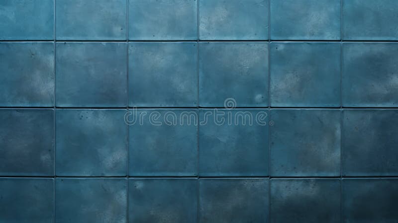 Dark and Detailed Blue Tile Wall Post-apocalyptic Chequered Background ...