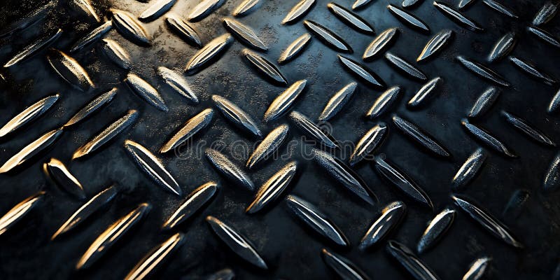 Dark Diamond Plate Texture Industrial Background Image Stock Illustration - Illustration of ...