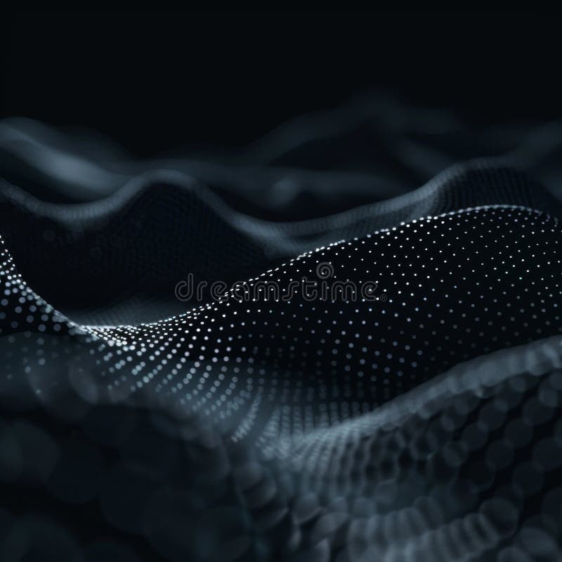 Dark Digital Background, Tech Waves Pattern, Digital Data Banner, Audio ...