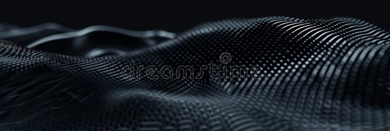 Dark Digital Background, Tech Waves Pattern, Digital Data Banner, Audio ...