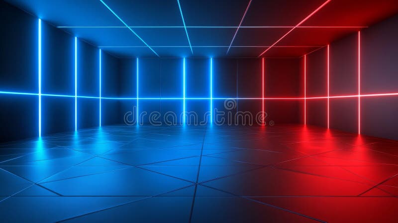 A Dark Digital Room Background with an Empty Futuristic Space ...