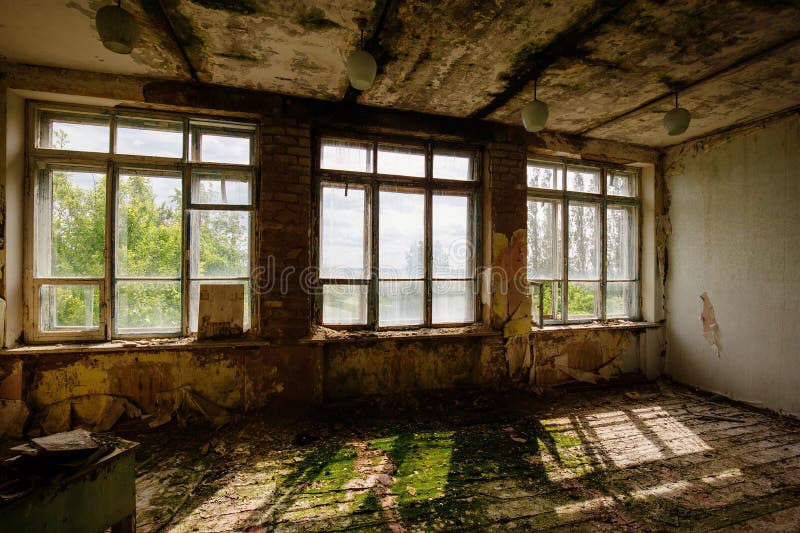 Dark Dirty Room of Old Abandoned Building Stock Photo - Image of decay ...
