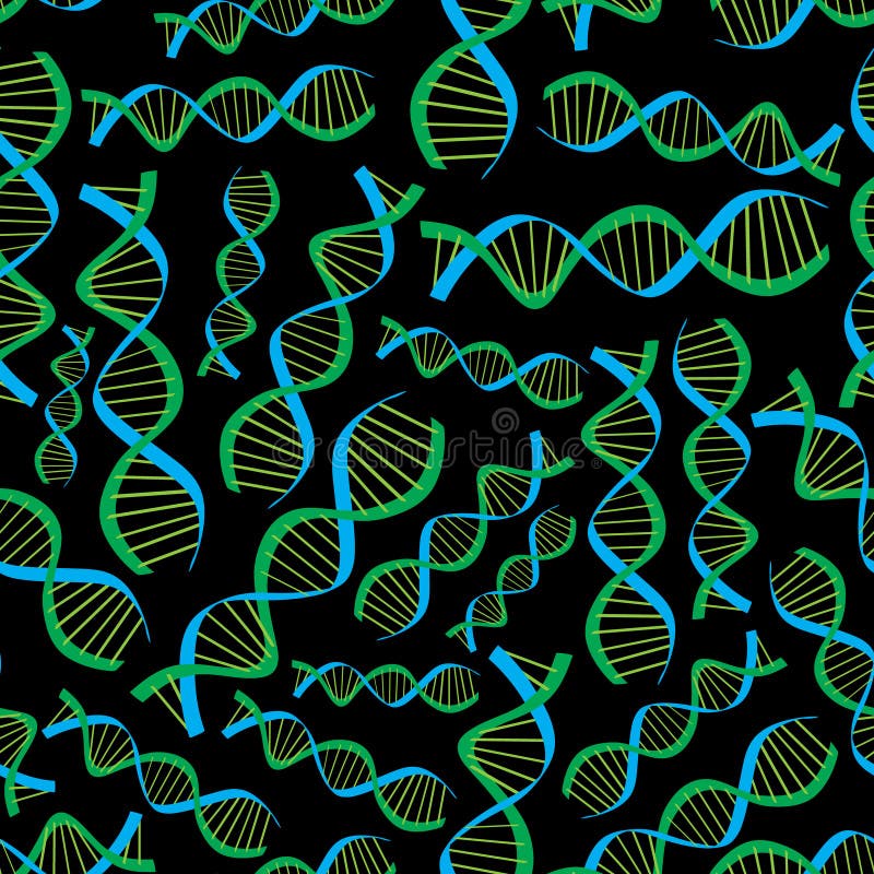 Dark dna seamless pattern stock vector. Illustration of blue - 45419688