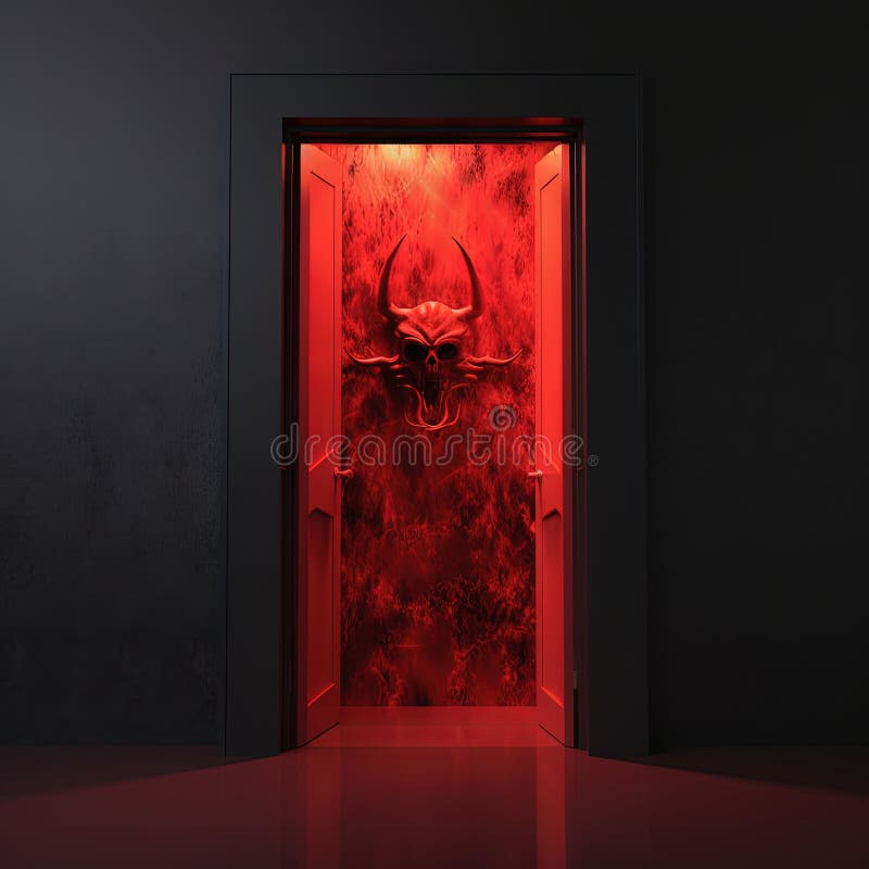 Dark Doors To Hell - Entrance To the World of Demons. Generative AI ...