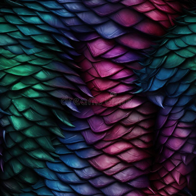 Dark Dragon Skin Pattern Tile AI Generated Stock Illustration ...